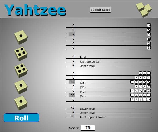 Yahtzee 1 - Gratis Online Spel | FunnyGames